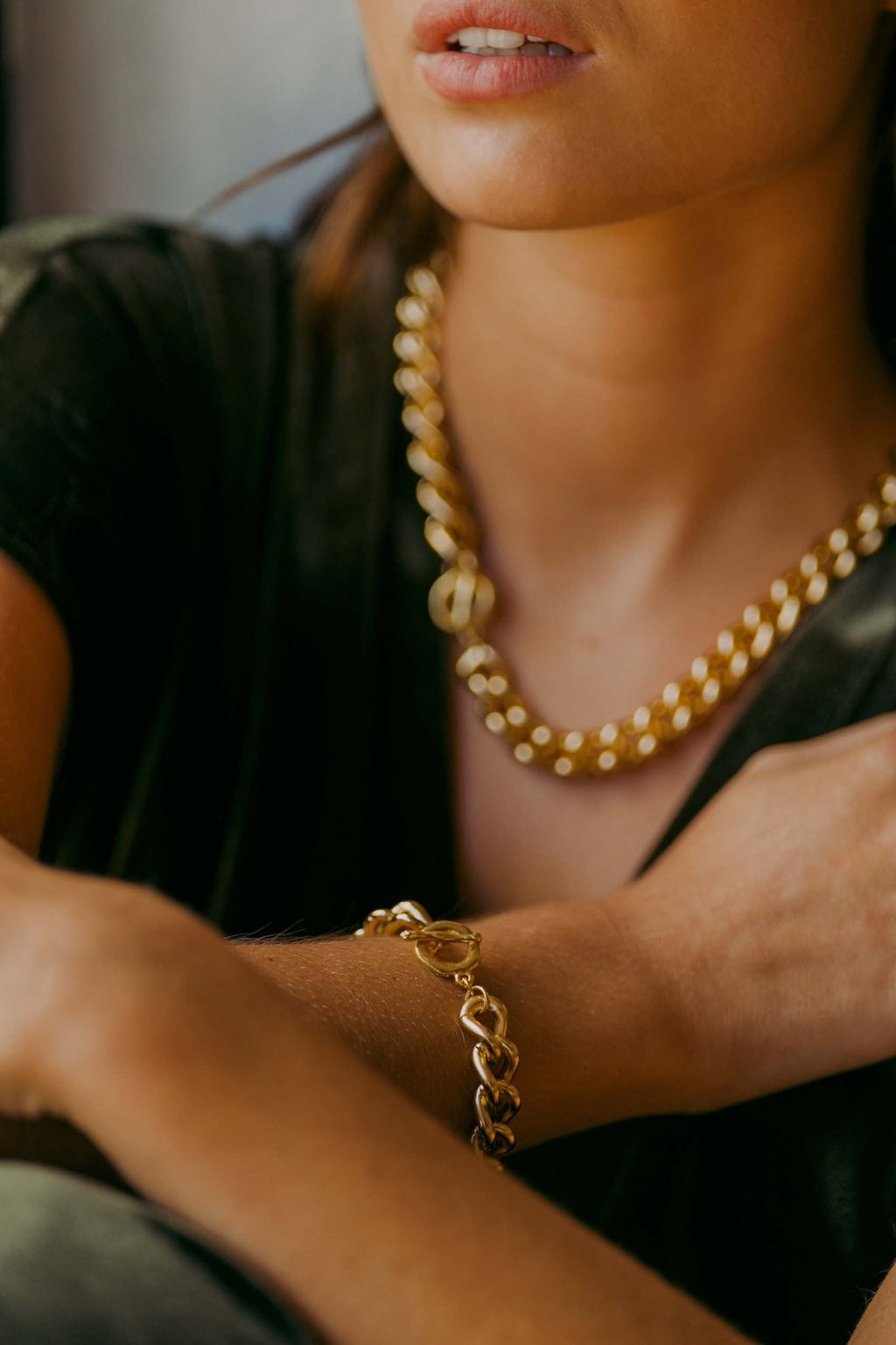 Chunky Bracelet | 24K Gold or Silver Plated | Premium Clasp & Chain – Sofia Godinho