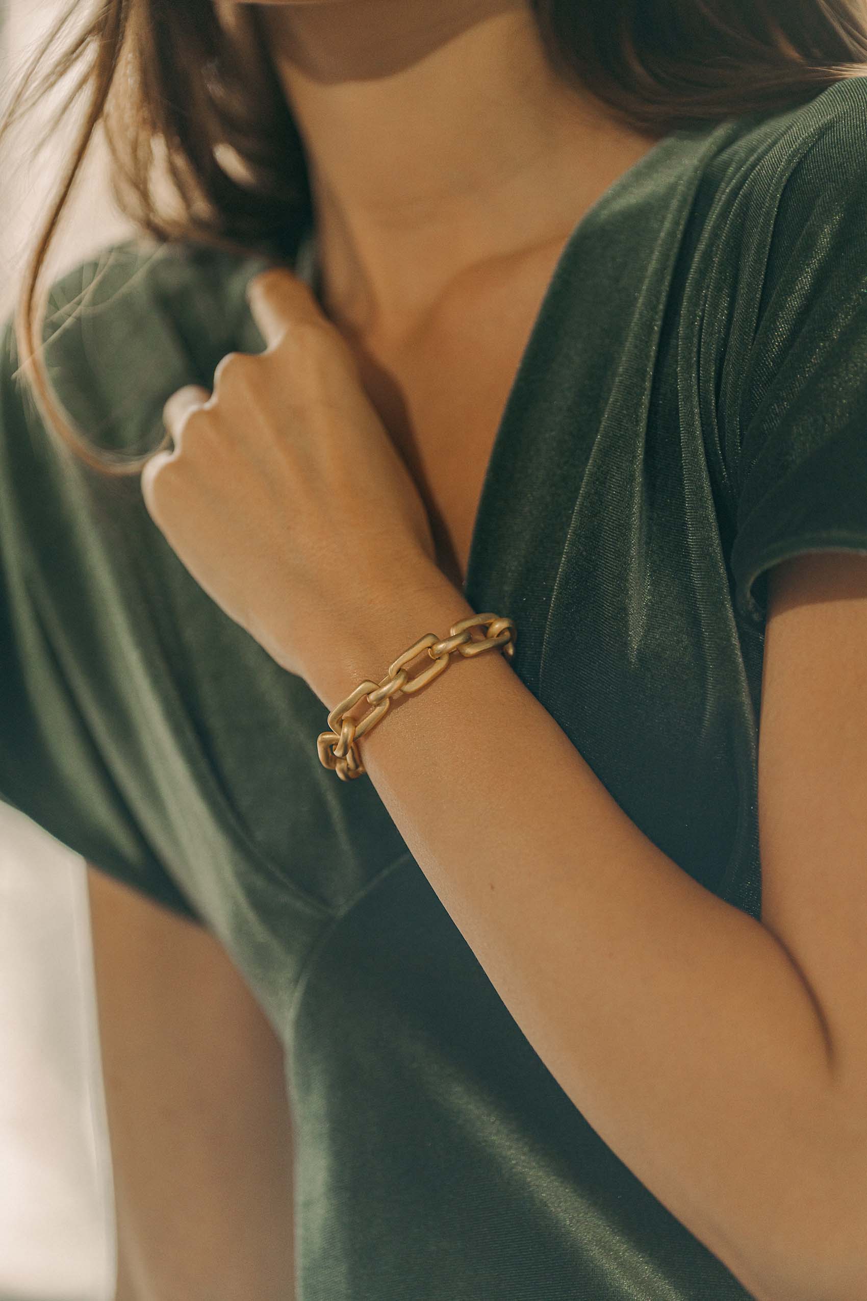 Pulseira Gala Chunky – Ouro 24K, Feita à Mão em Menorca - Sofia Godinho