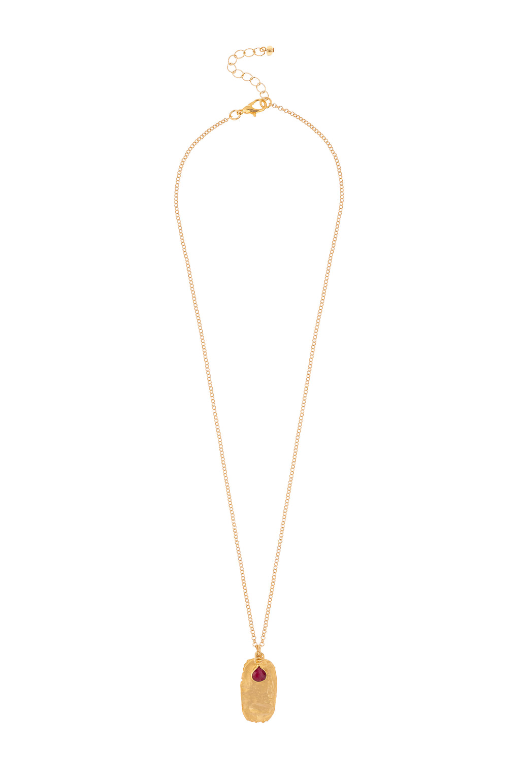 Ruby Whisper Necklace | Gold Pendant with Ruby | Sofia Godinho